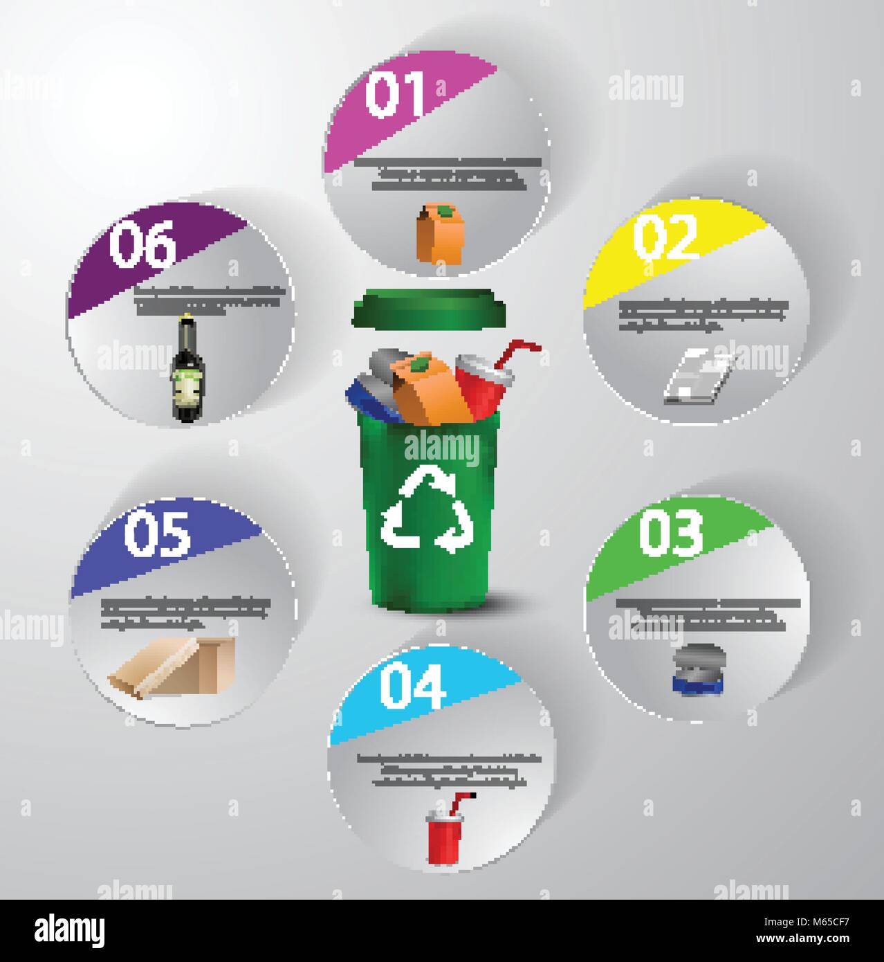 Cardboard recycling bins Stock Vector Images - Alamy