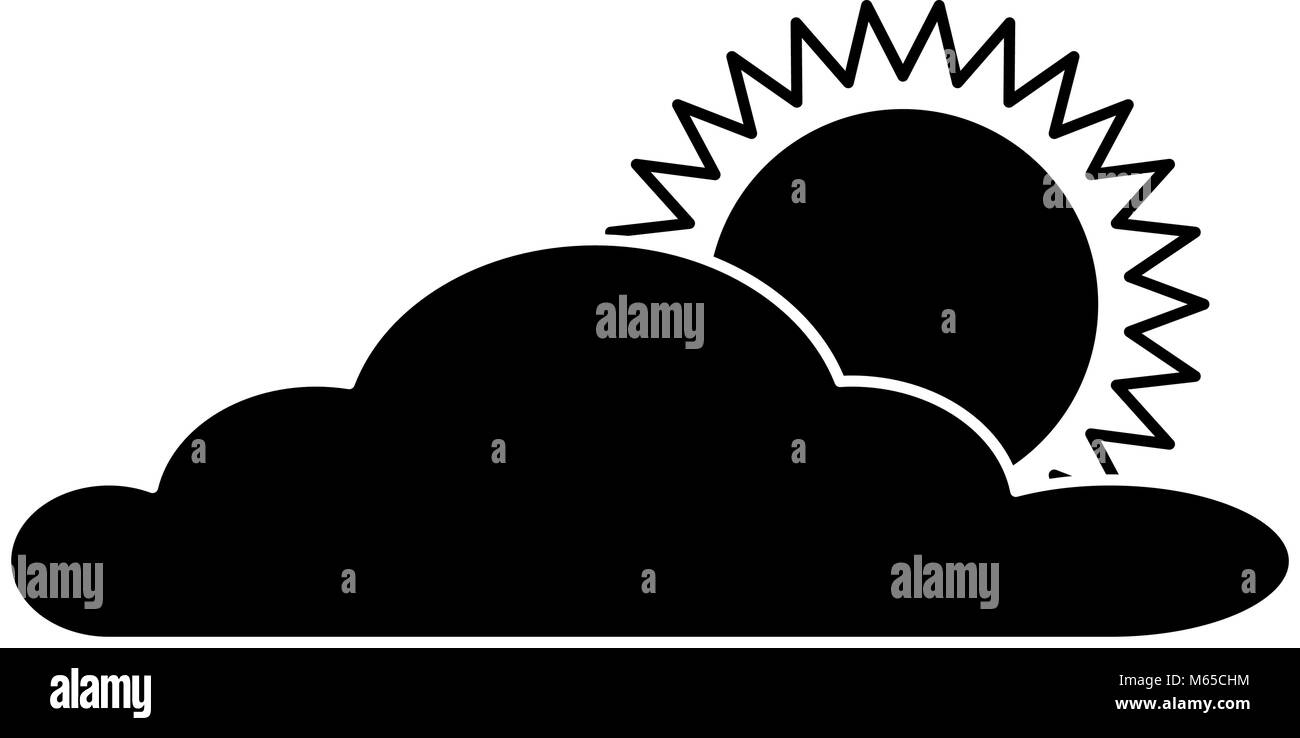 cloud sky with sun vector illustration design Stock Vector Image & Art ...