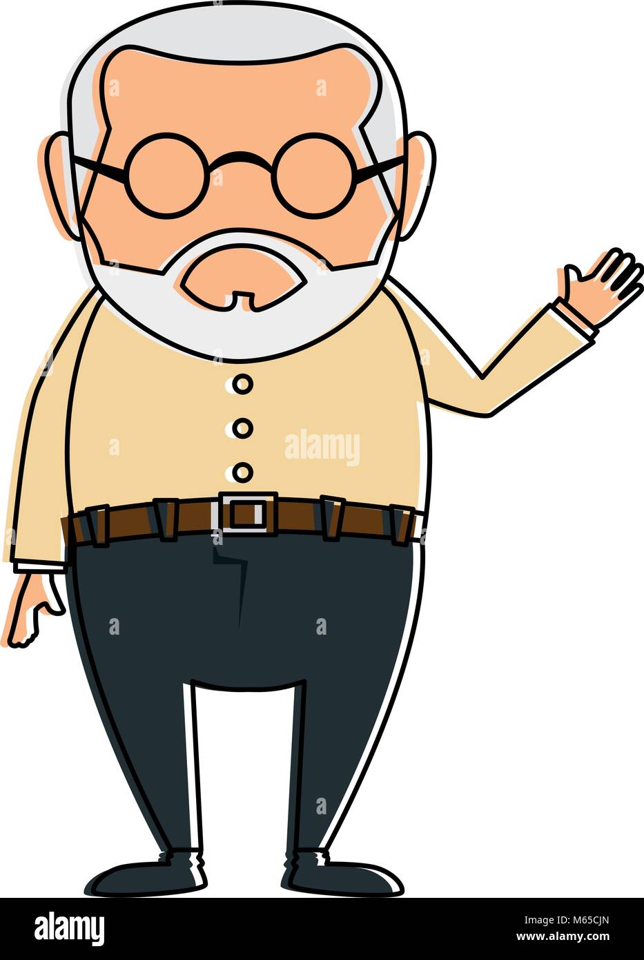 cute grandfather avatar character vector illustration design Stock ...