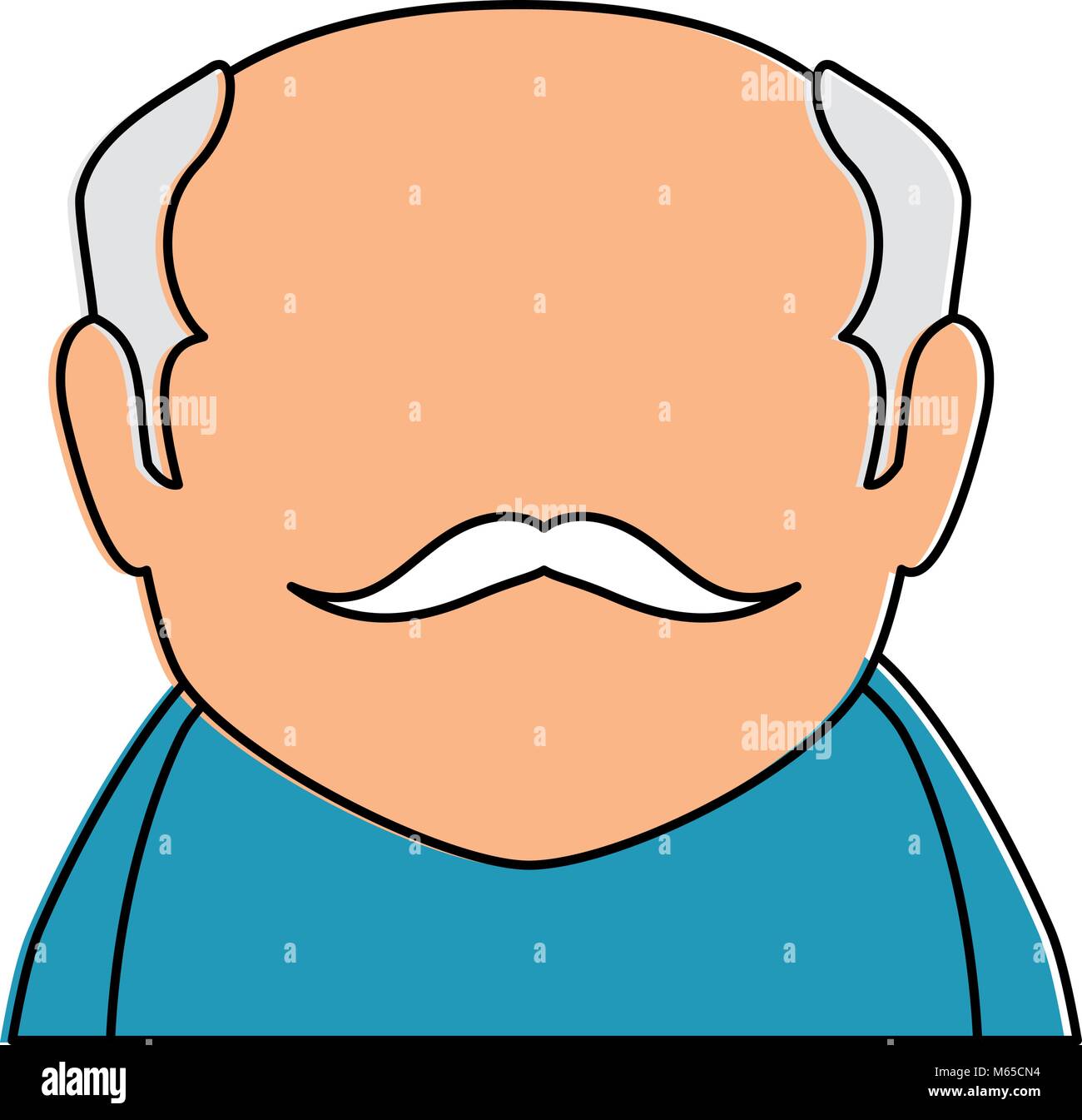cute grandfather avatar character vector illustration design Stock ...