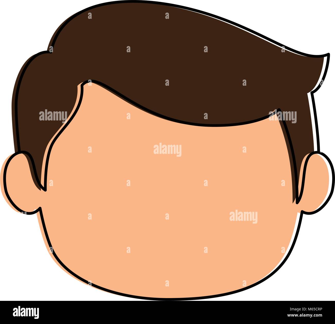 little boy head avatar characters vector illustration design Stock ...