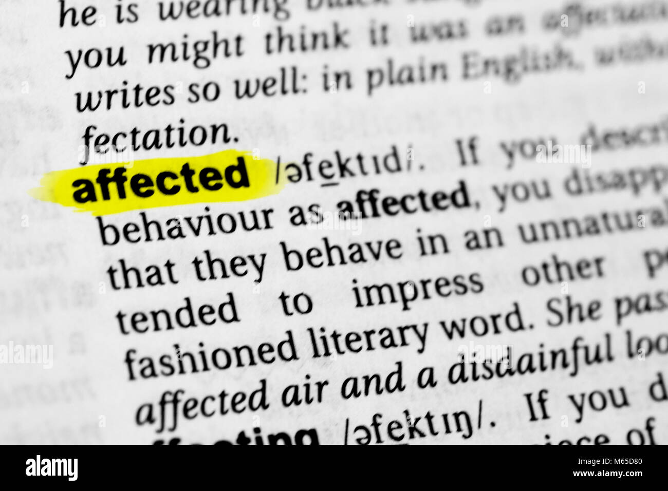 Affected look hi-res stock photography and images - Alamy