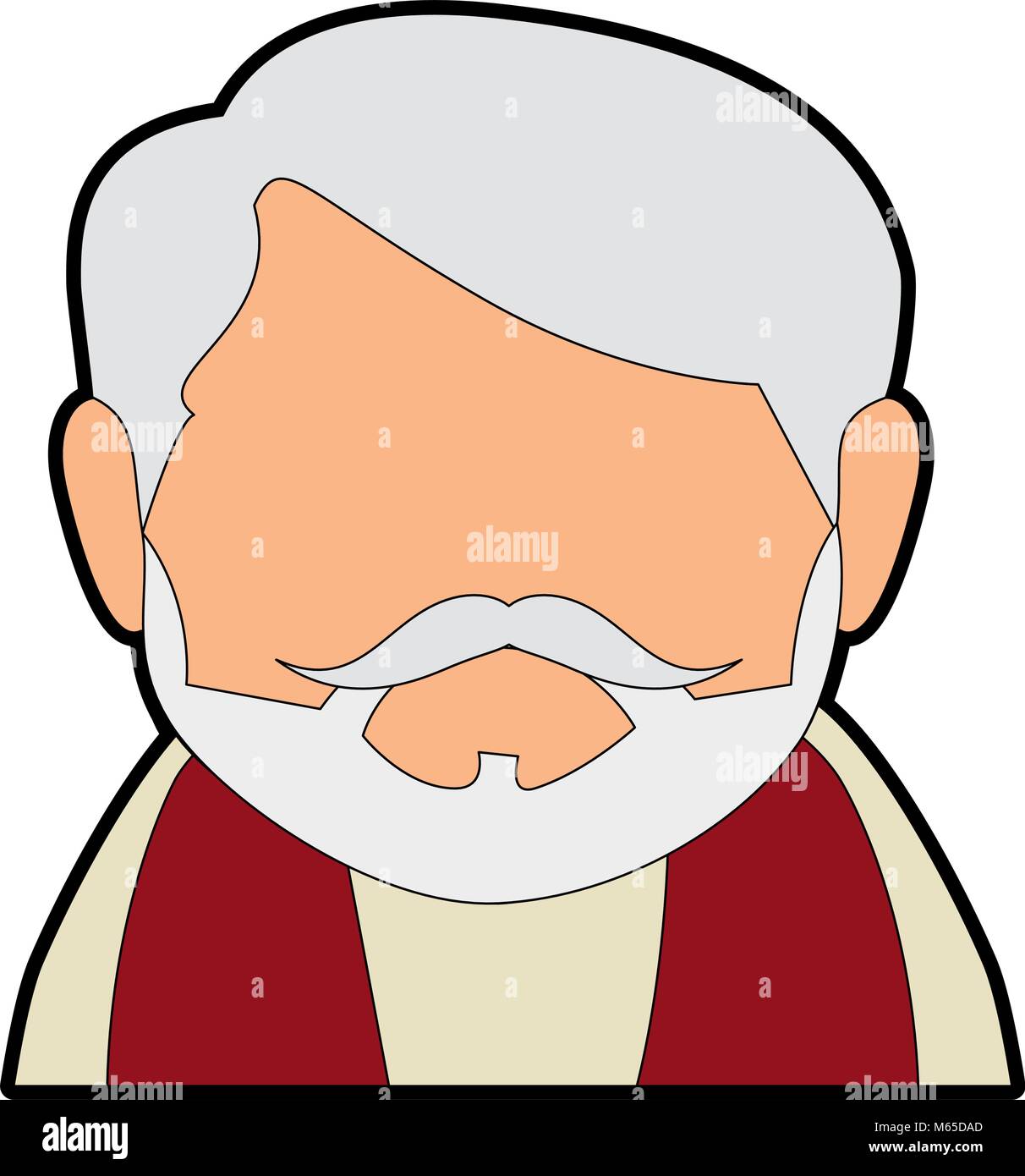 cute grandfather avatar character vector illustration design Stock ...