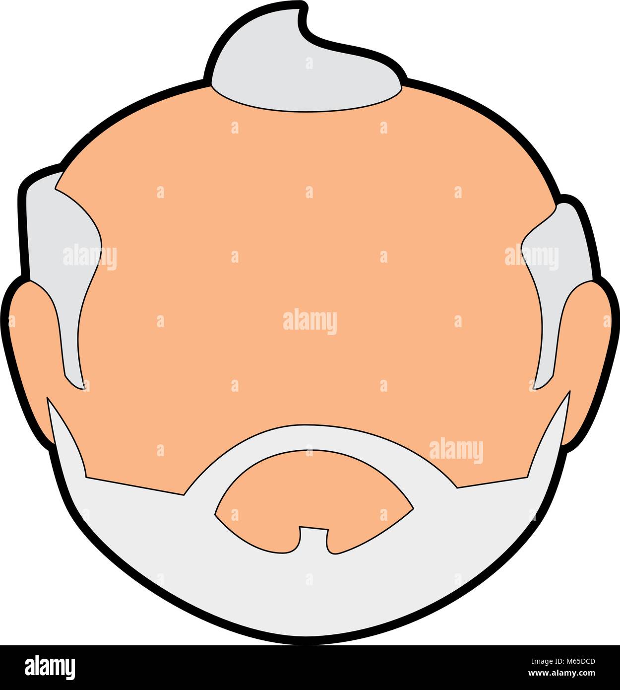 cute grandfather head avatar character vector illustration design Stock ...