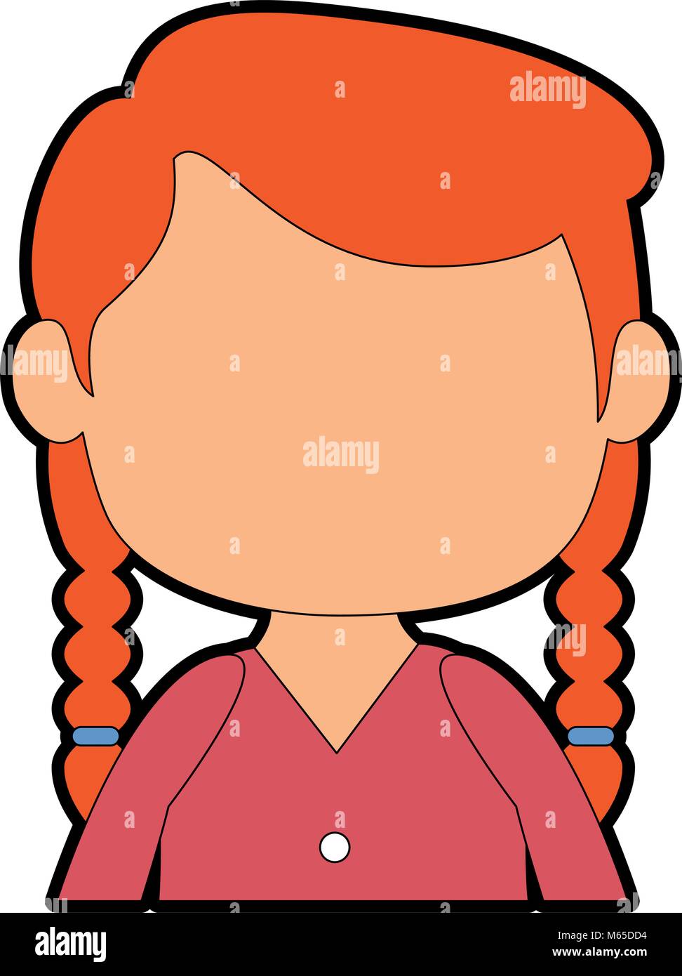 little girl avatar character vector illustration design Stock Vector ...