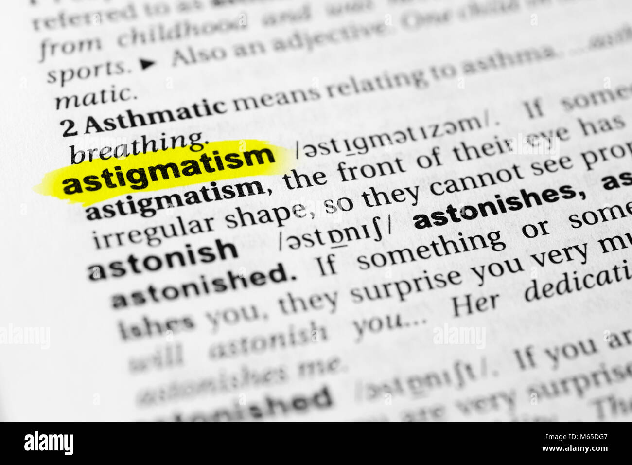 Astigmatism hi-res stock photography and images - Alamy