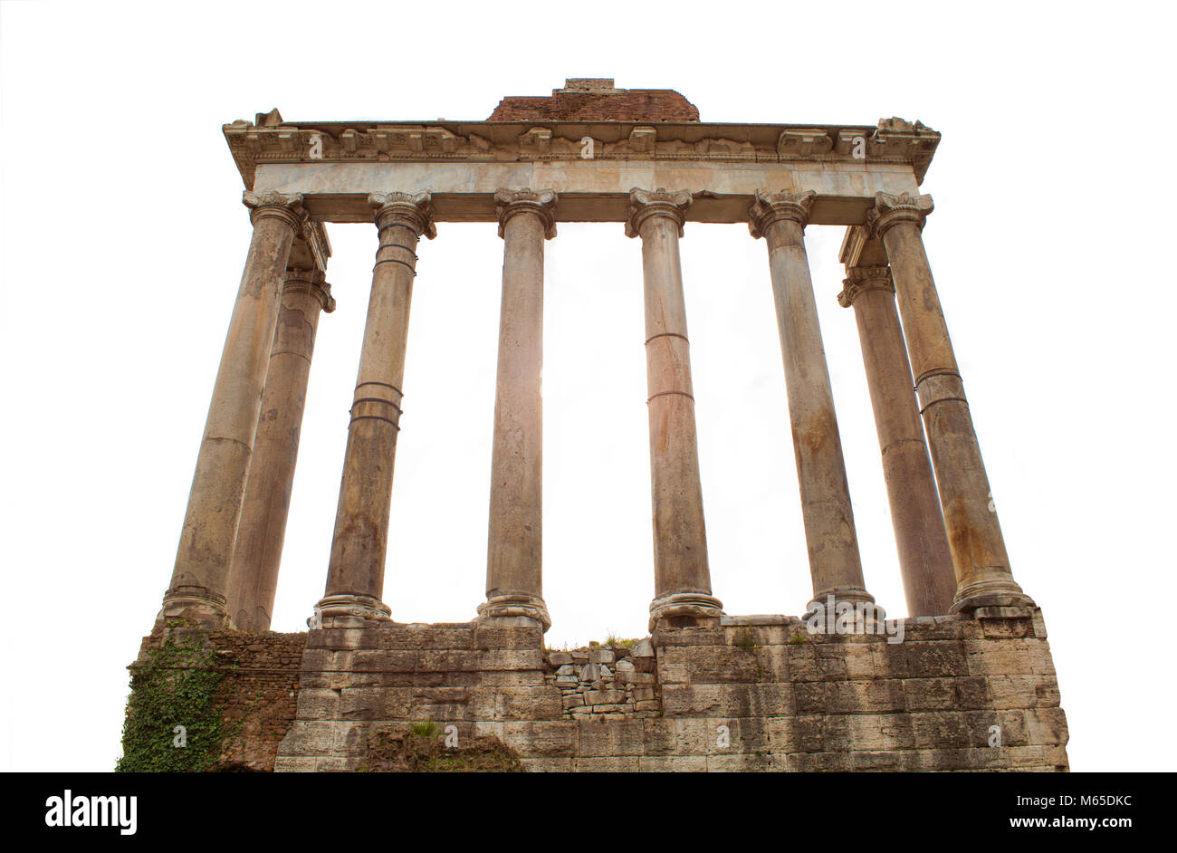 old columns gate isolated on white background. Rome, Italy Stock Photo ...
