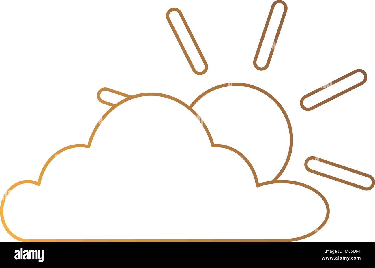 cloud sky with sun vector illustration design Stock Vector Image & Art ...