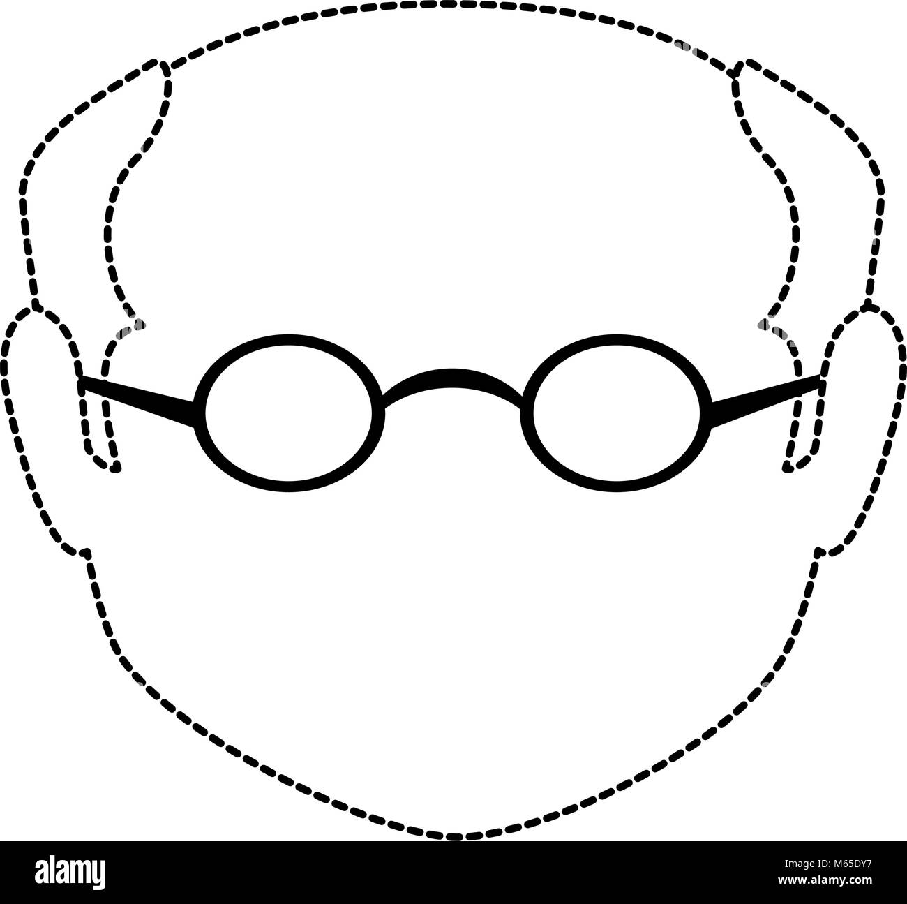 Cute Grandfather Head Avatar Character Vector Illustration Design Stock Vector Image And Art Alamy