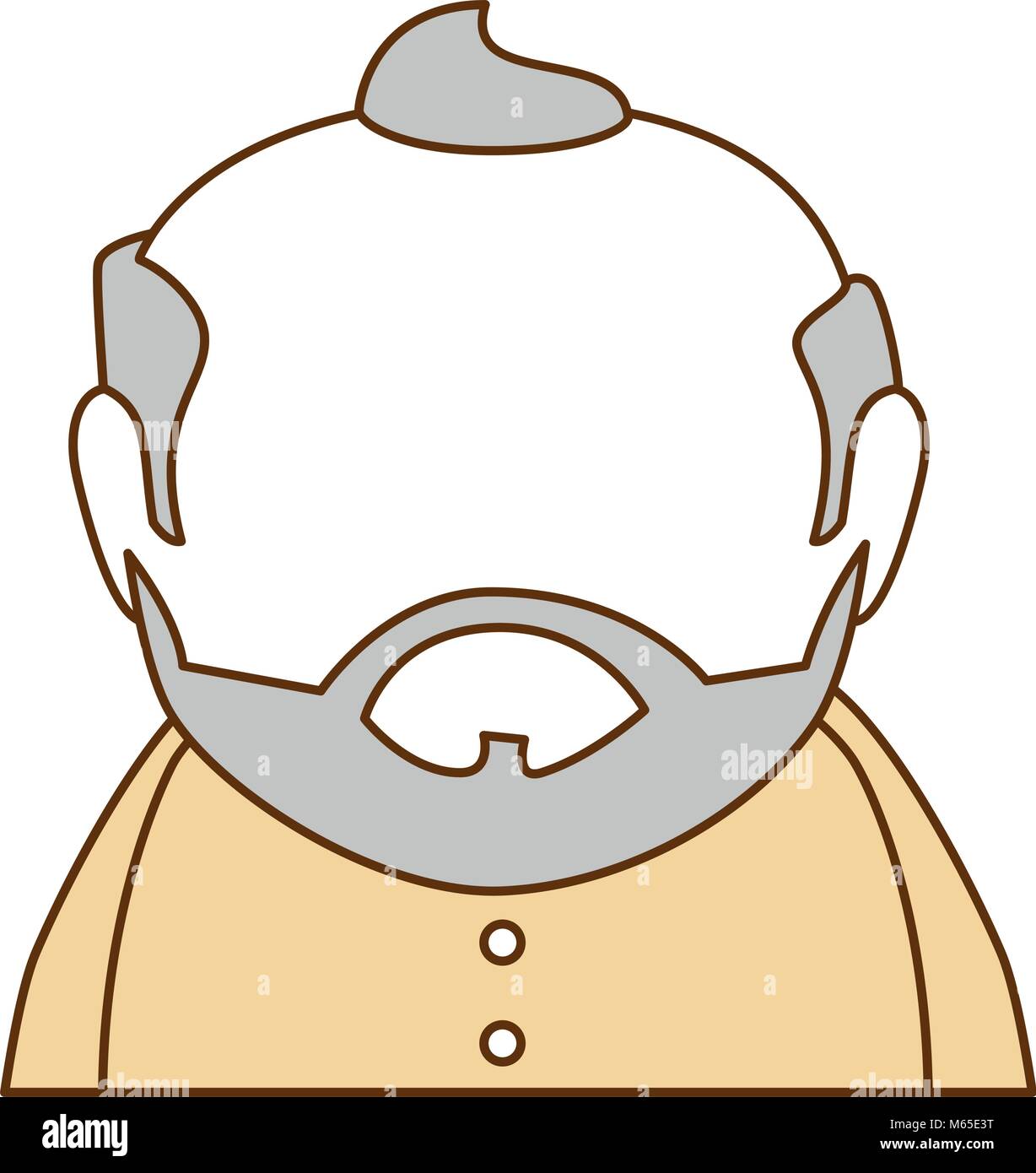 cute grandfather avatar character vector illustration design Stock ...