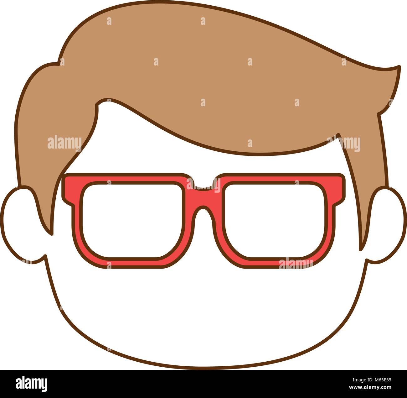 little boy head avatar characters vector illustration design Stock ...