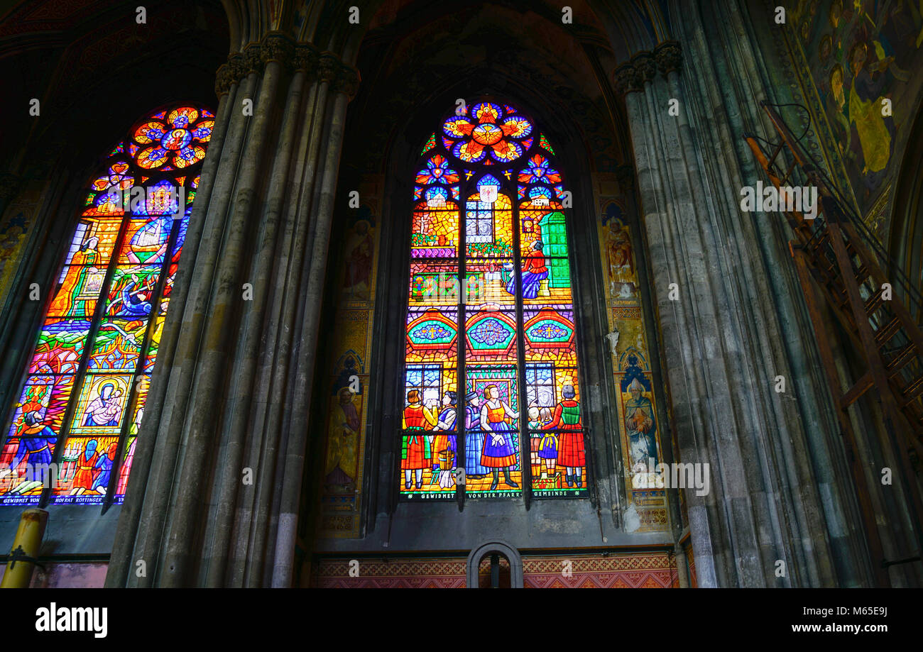 Vienna Austria Stained Glass Window High Resolution Stock Photography ...