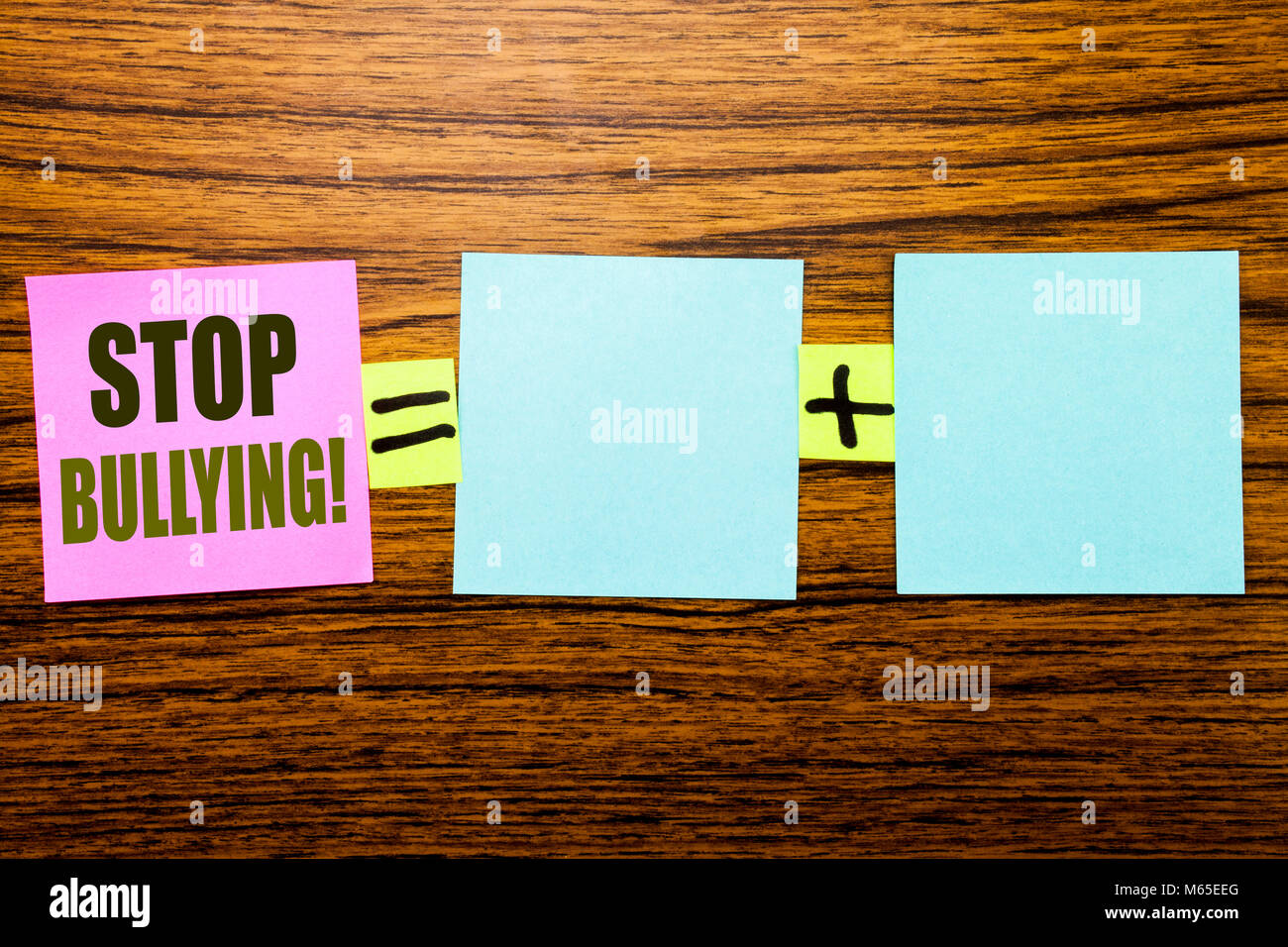 Writing text showing Stop Bullying. Business concept for Prevention ...