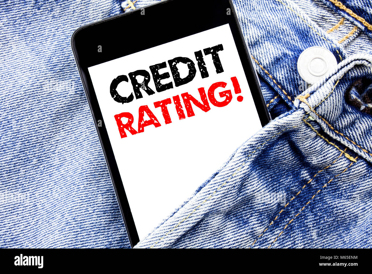 Hand writing text caption inspiration showing Credit Rating. Business ...