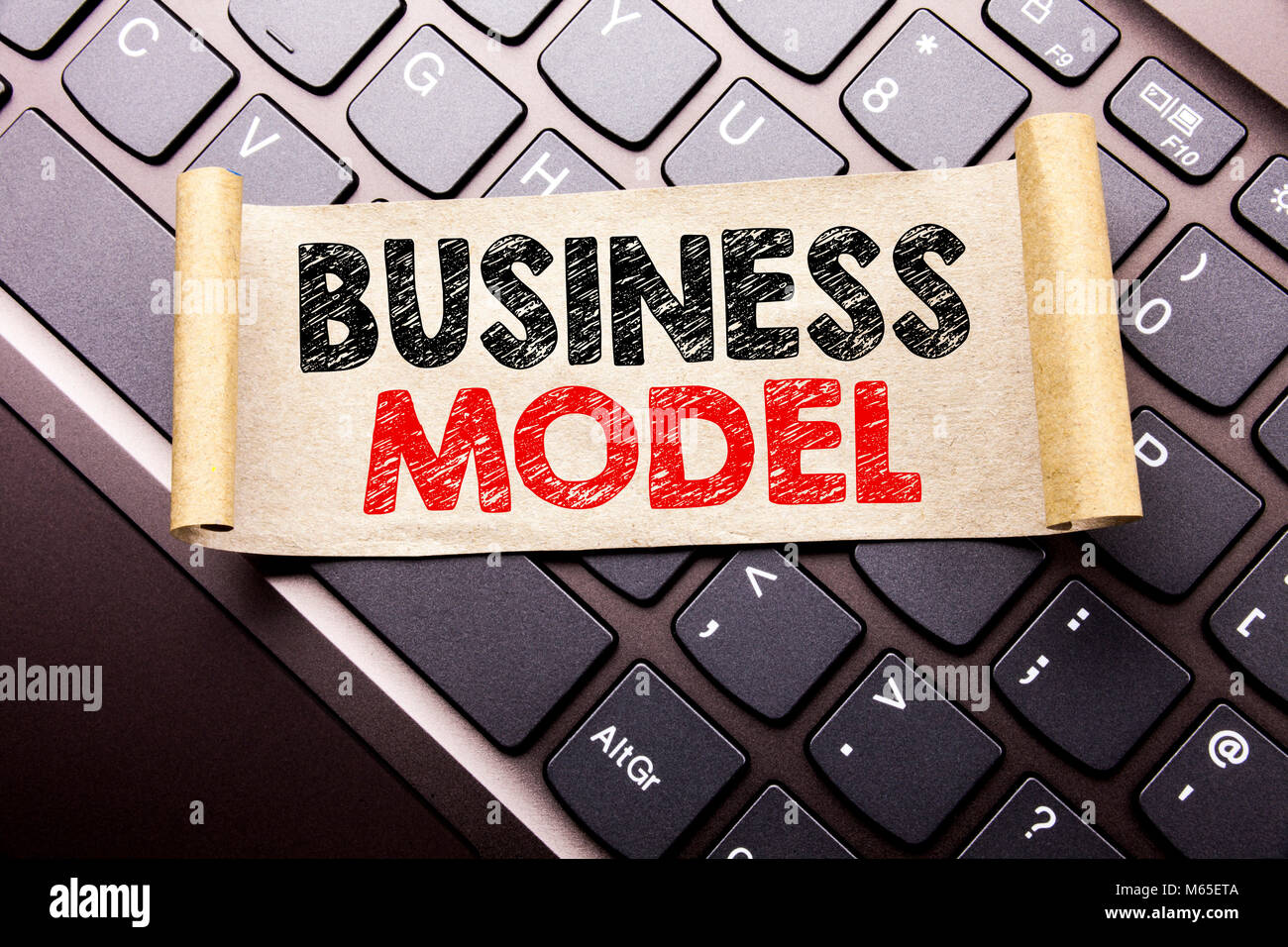 Hand writing text caption inspiration showing Business Model. Business ...