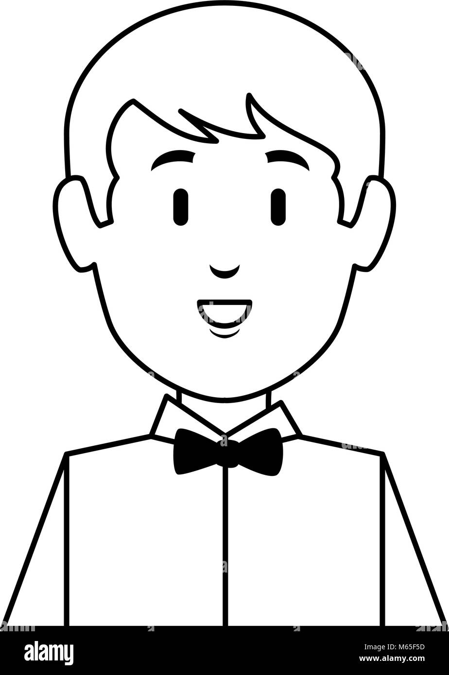 restaurant waiter avatar character vector illustration design Stock ...