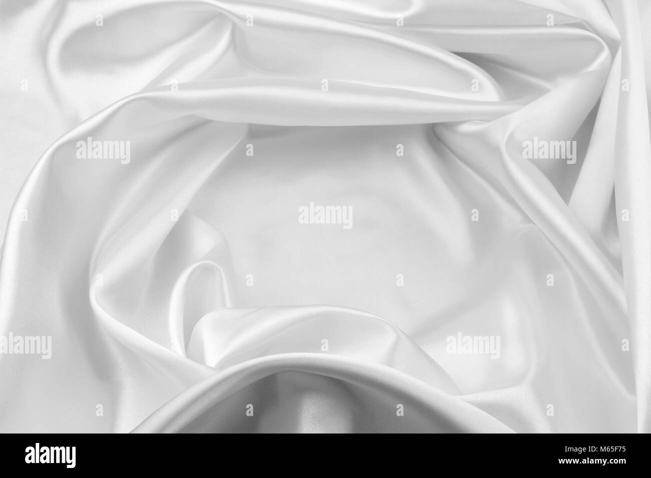 Closeup of rippled white silk fabric Stock Photo - Alamy