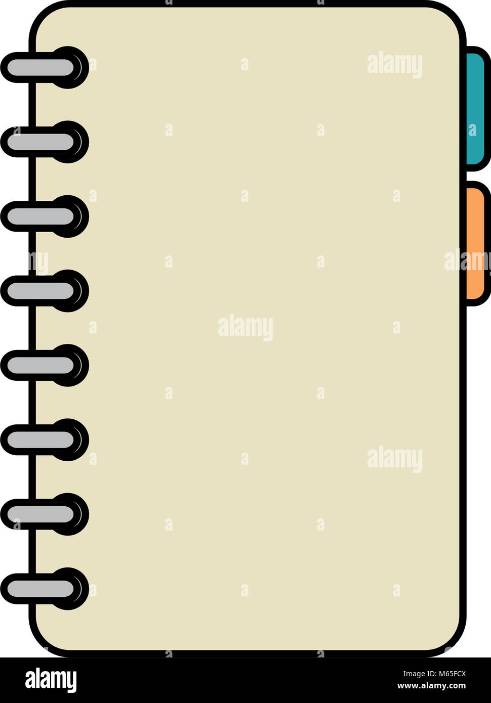 notebook with tabs icon vector illustration design Stock Vector Image ...