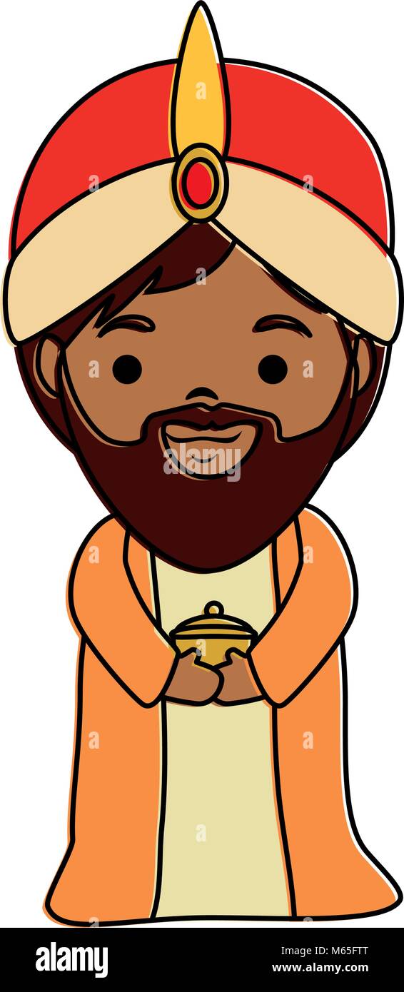cute king wizard christmas avatar vector illustration design Stock ...