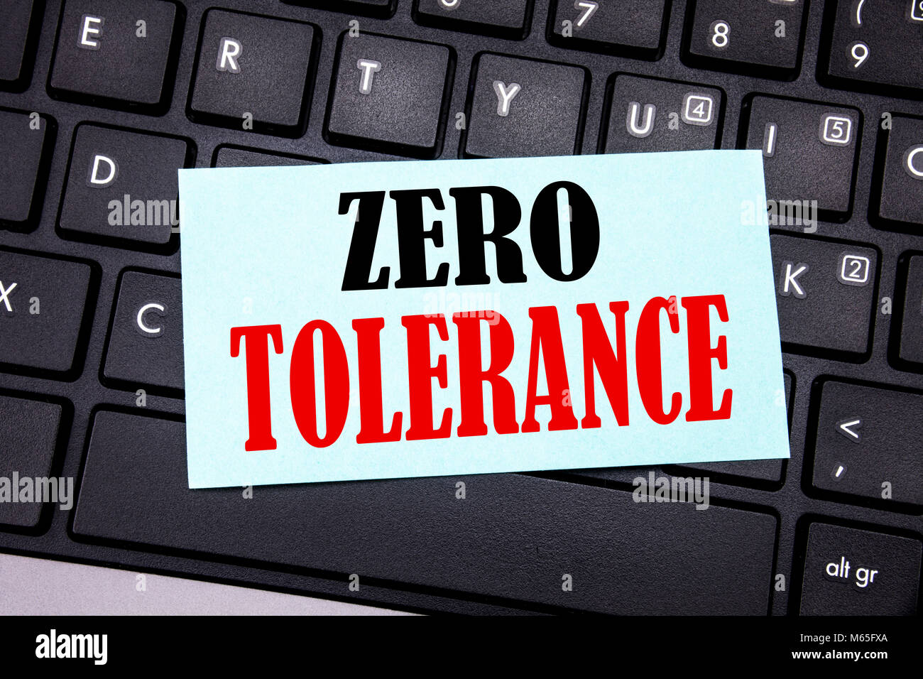 Word, writing Zero Tolerance. Business concept for Policy For ...