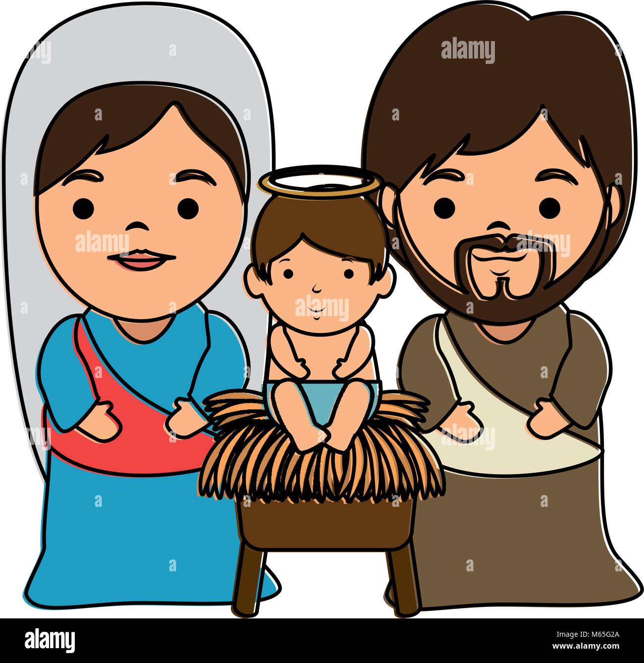 holy family christmas characters Stock Vector Image & Art - Alamy