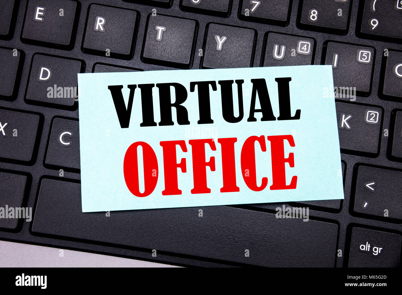 Word, writing Virtual Office. Business concept for Online Way Of ...