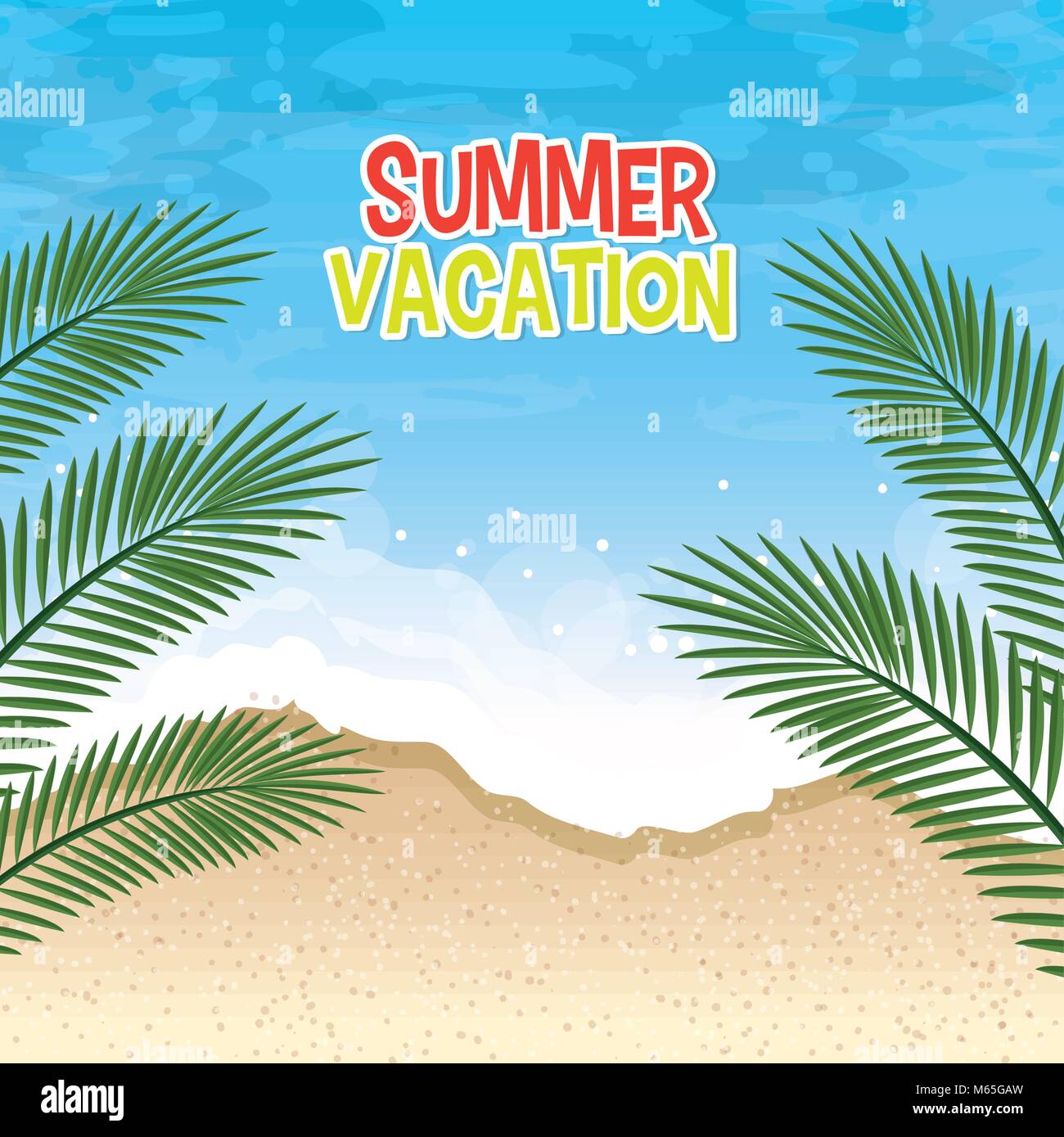 summer vacation seascape scene Stock Vector Image & Art - Alamy