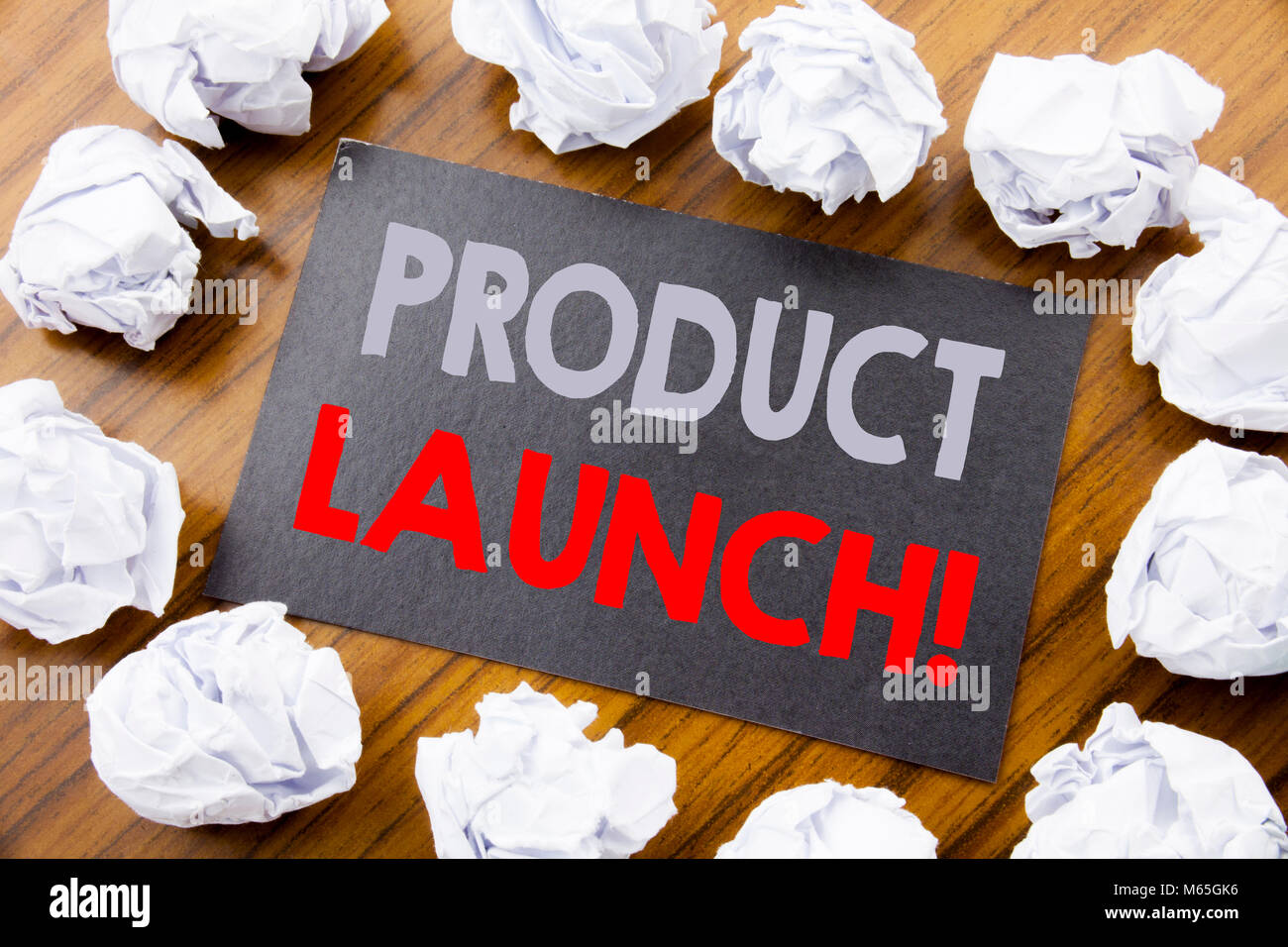 Hand writing text caption showing Product Launch. Business concept for ...