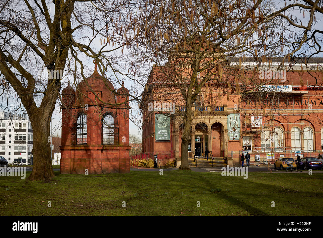 Salford Museum & Art Gallery as soon form Peel Park Stock Photo - Alamy