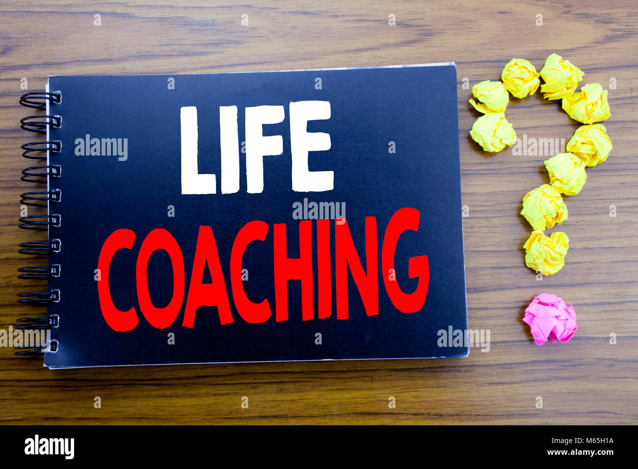 Handwritten text showing Life Coaching. Business concept writing for ...