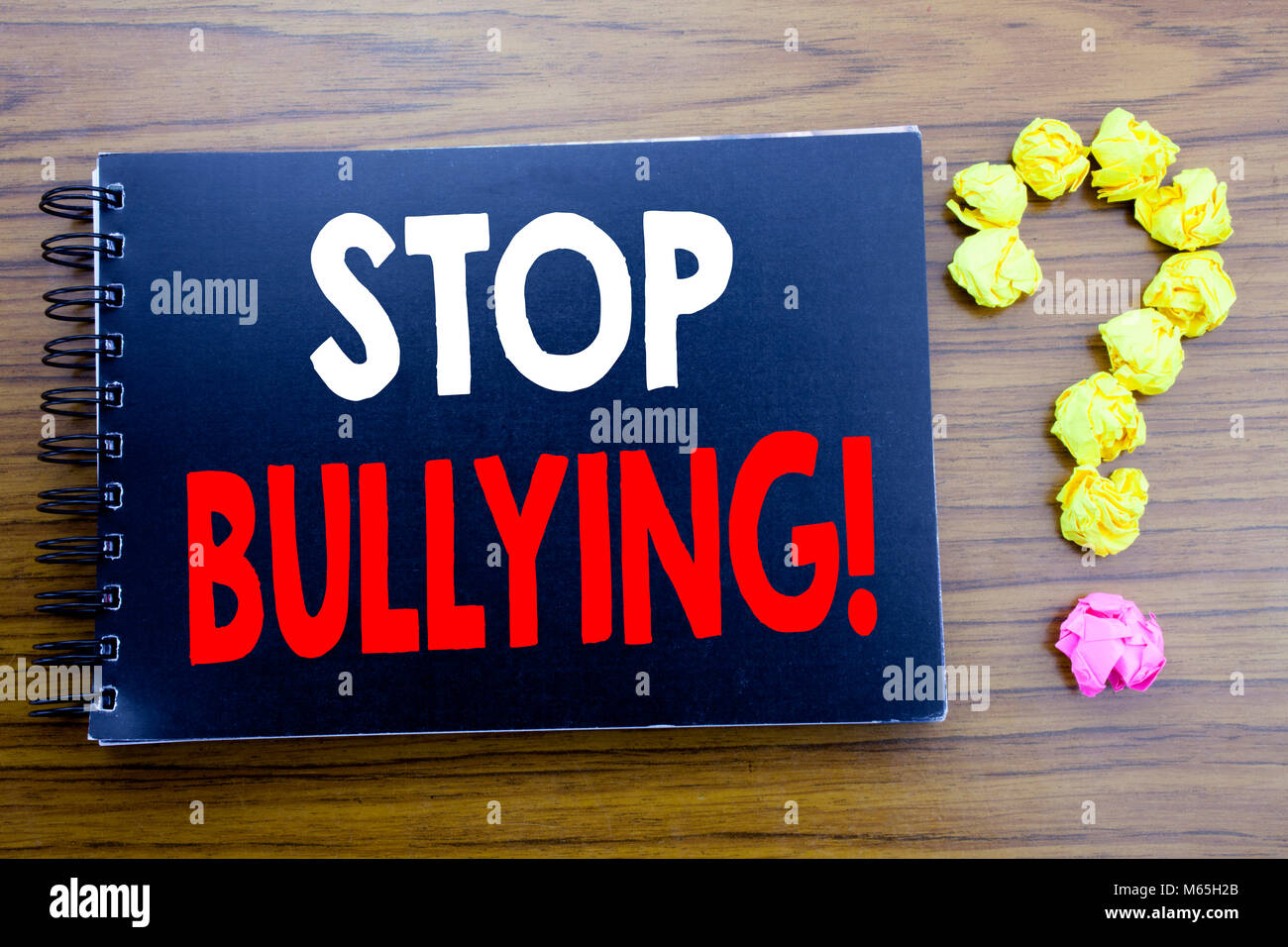 Handwritten text showing Stop Bullying. Business concept writing for ...