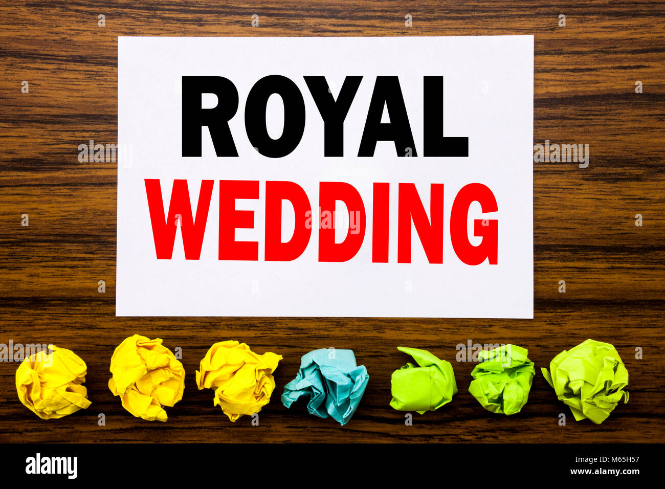 Hand writing text caption inspiration showing Royal Wedding. Concept ...