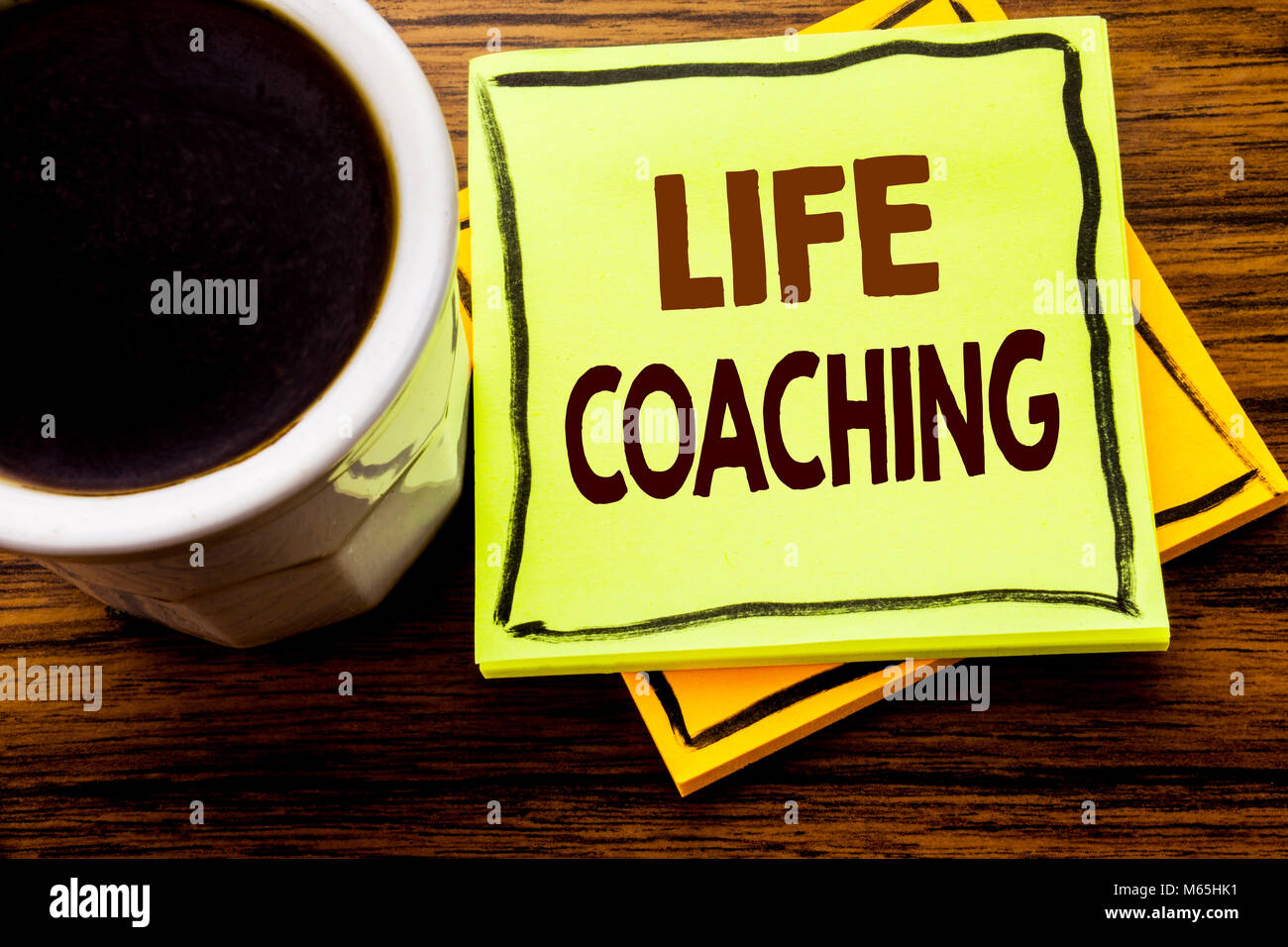Handwritten text showing Life Coaching. Business concept for Personal ...