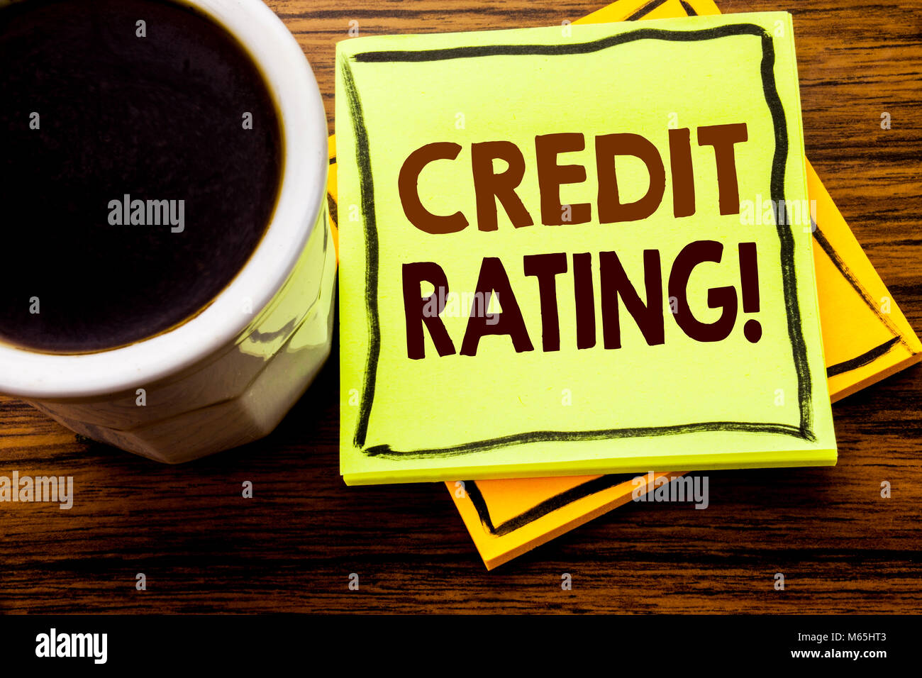 Handwritten text showing Credit Rating. Business concept for Finance ...