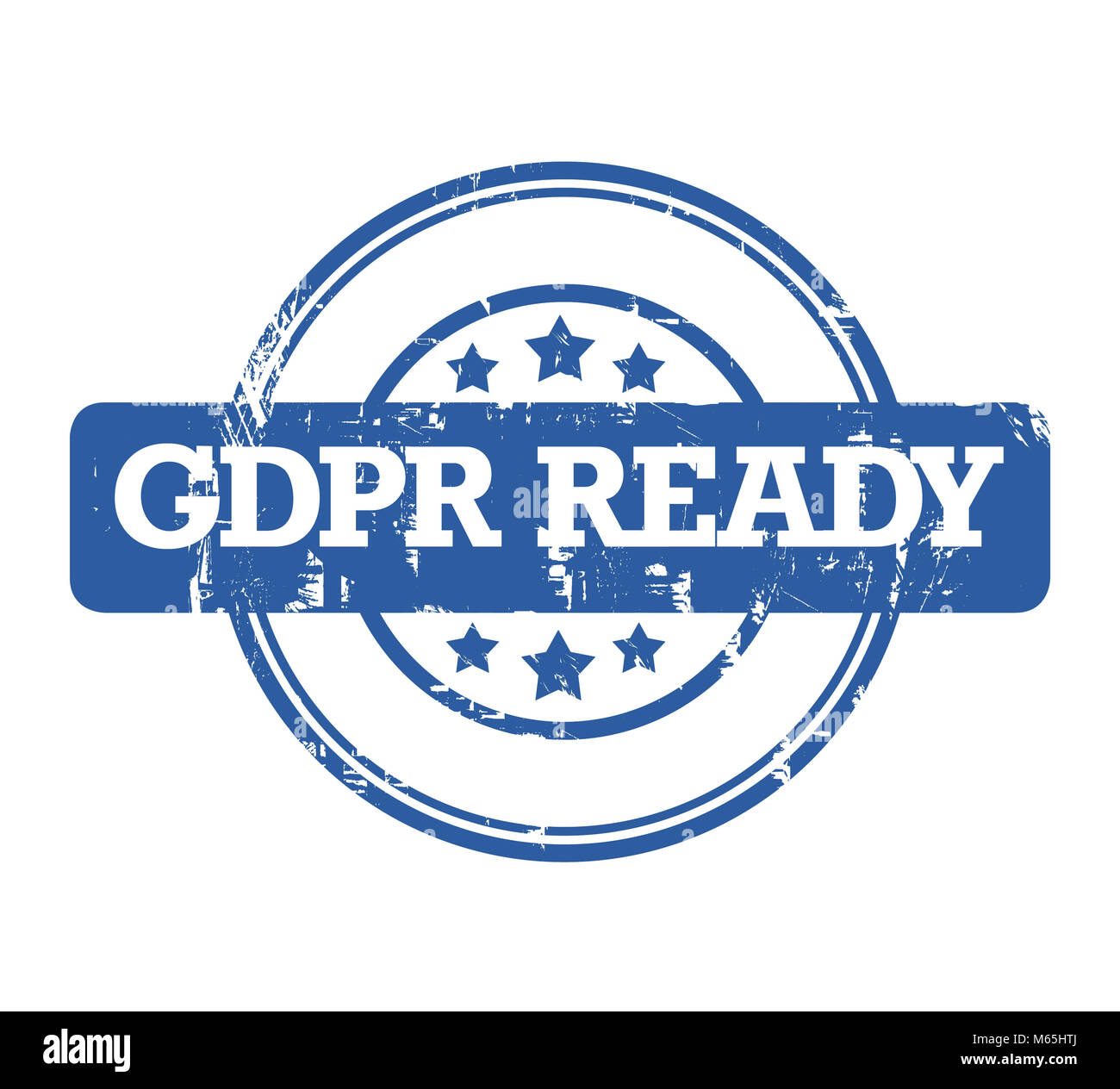 General Data Protection Regulation, GDPR compliant stamp on white ...