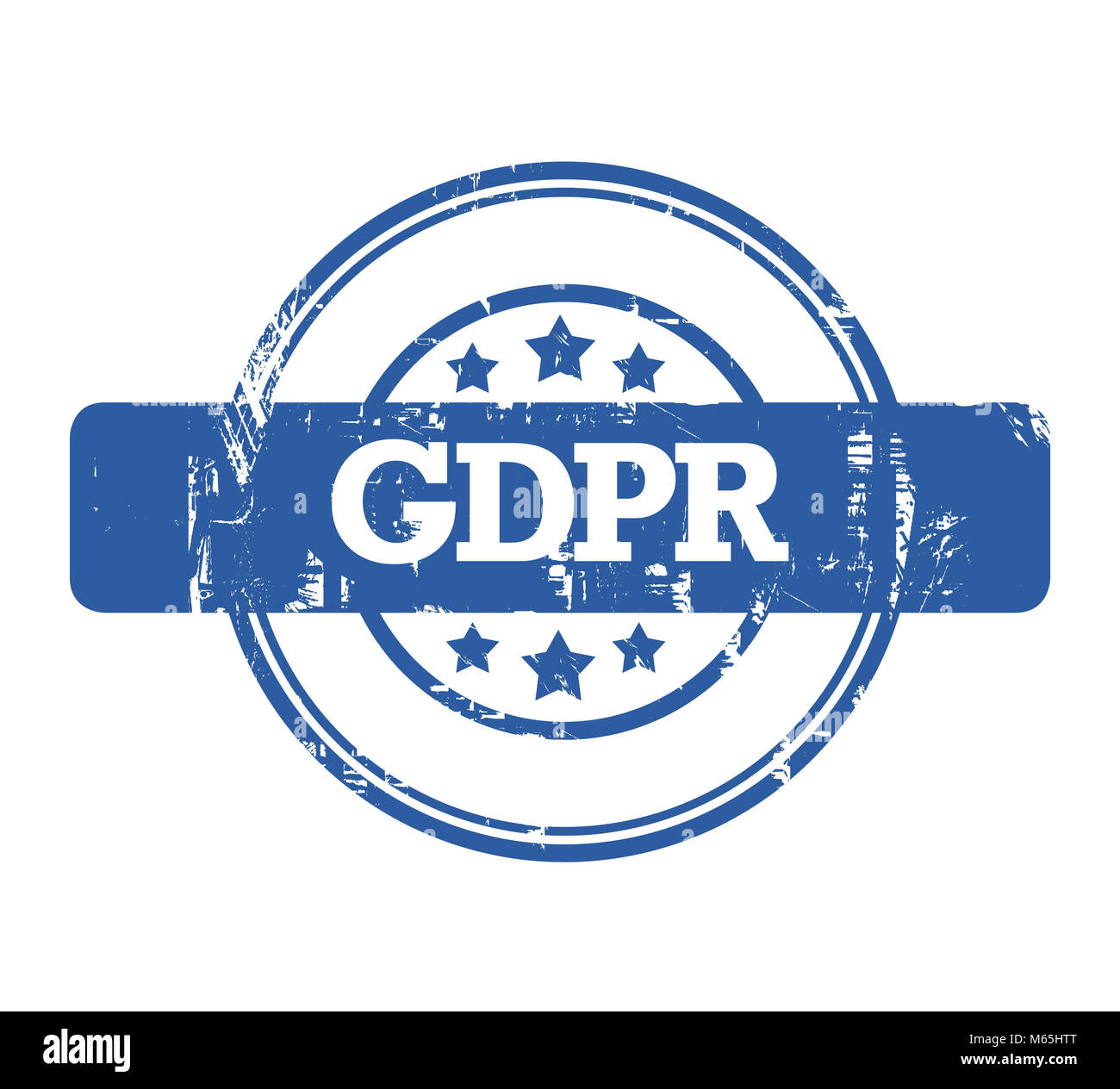 GDPR stamp, General Data Protection Regulation, with stars isolated on ...