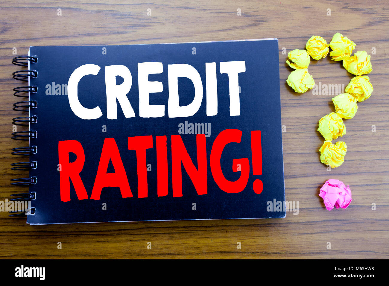 Handwritten text showing Credit Rating. Business concept writing for ...
