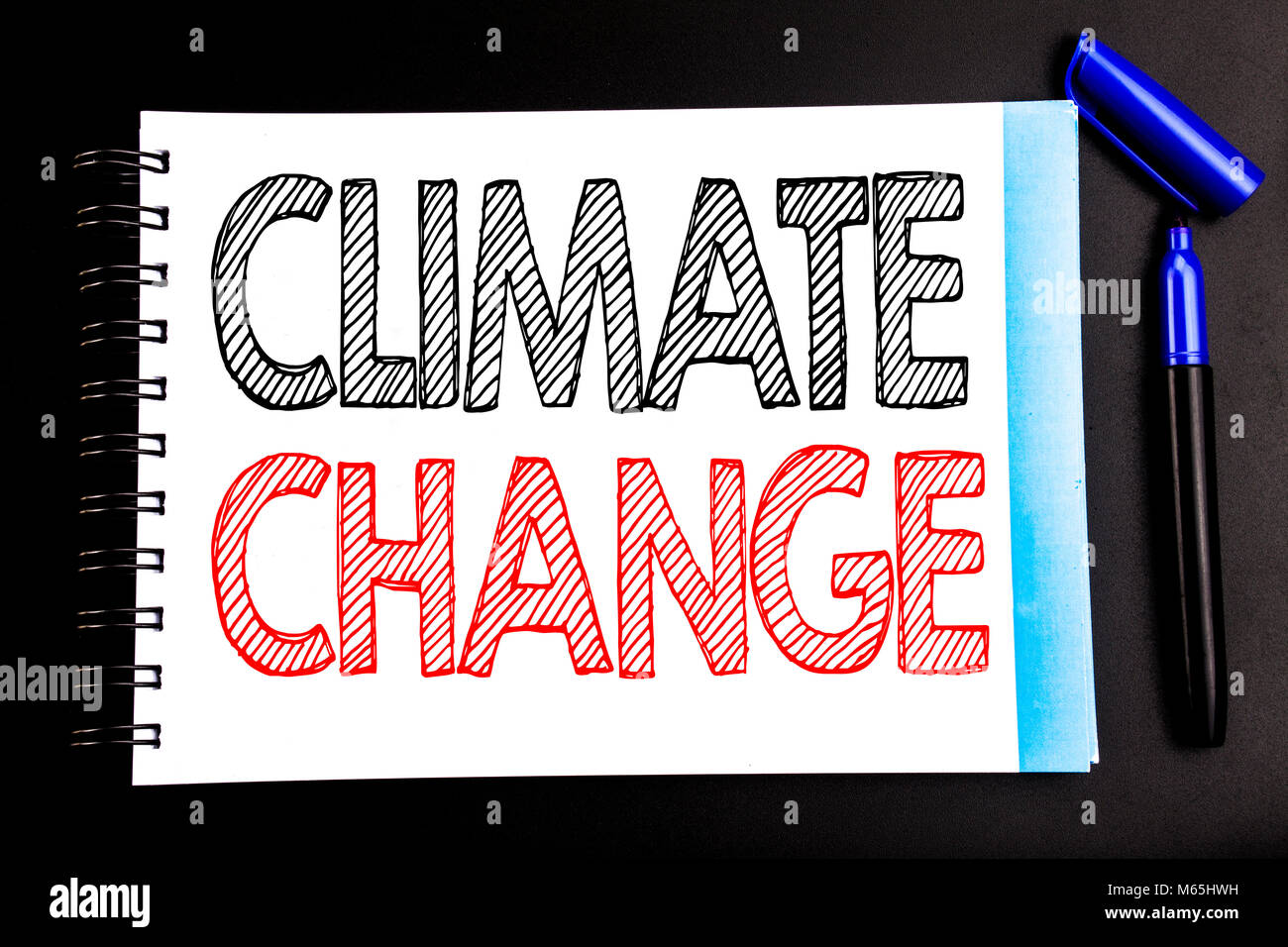 Handwritten text showing Climate Change. Business concept writing for ...