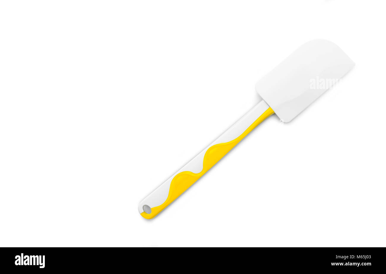 Silicone kitchen spatula isolated on white background Stock Photo - Alamy
