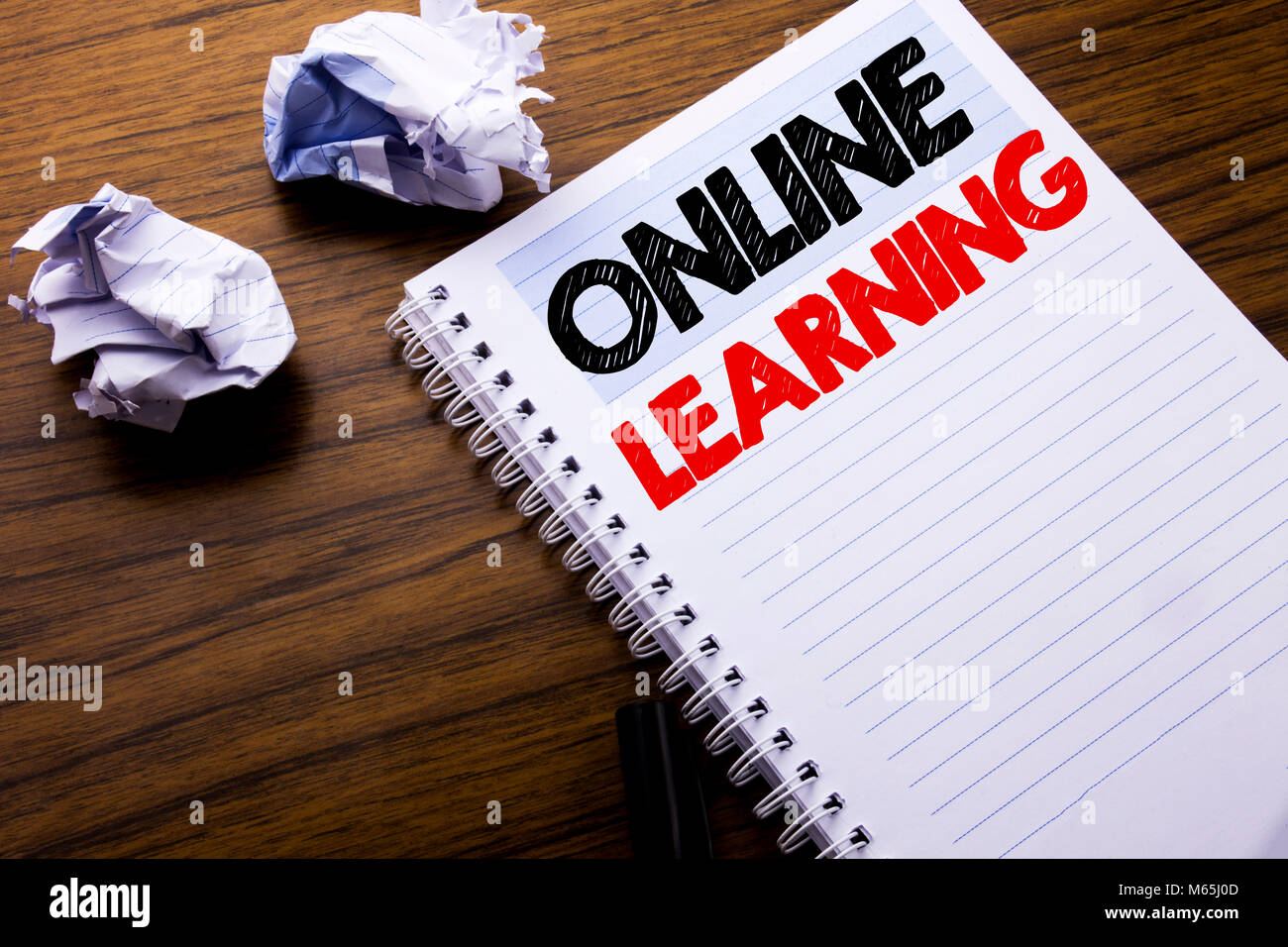 Writing text showing Online Learning. Business concept for E-learning ...