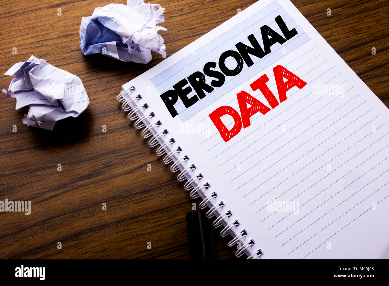 Writing text showing Personal Data. Business concept for Digital ...