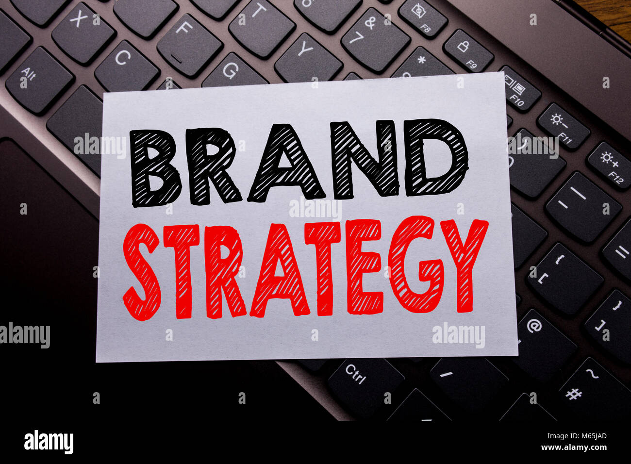 Word, writing Brand Strategy. Business concept for Marketing Idea Plan ...