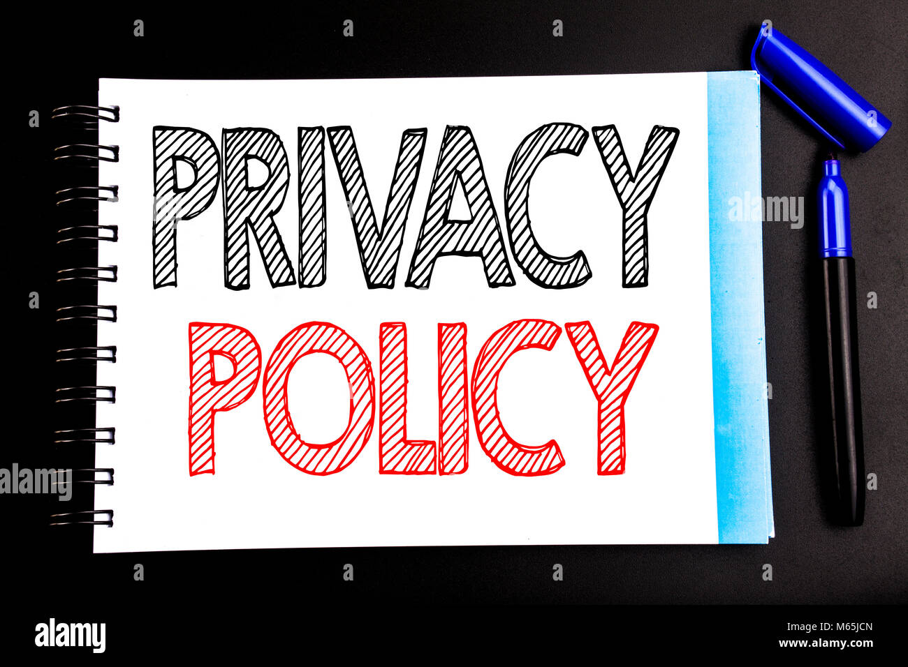 Handwritten text showing Privacy Policy. Business concept writing for ...