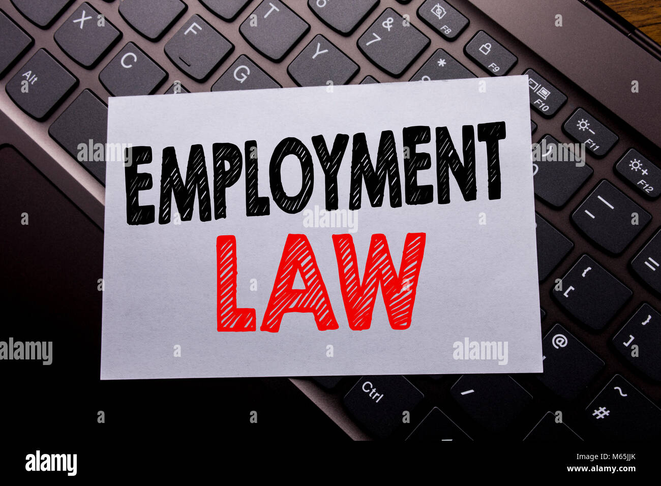Word, writing Employment Law. Business concept for Employee Legal ...