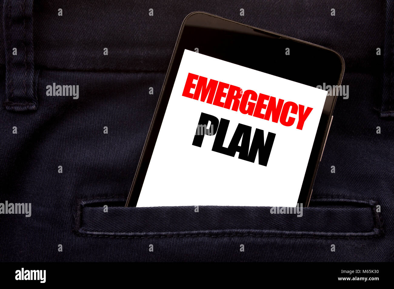 Word, writing Emergency Plan. Business concept for Disaster Protection ...
