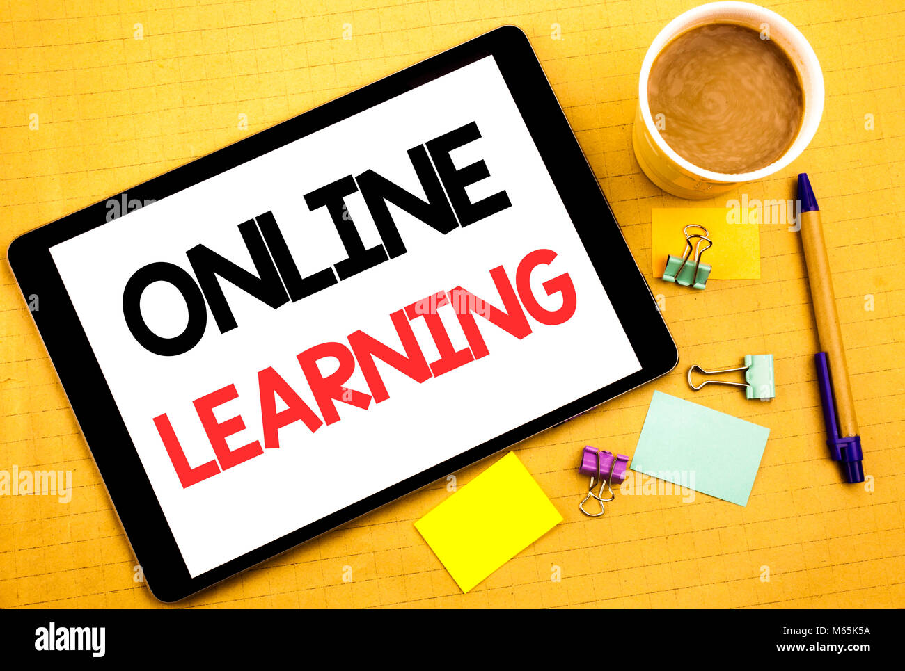 Conceptual hand writing text caption showing Online Learning. Business ...