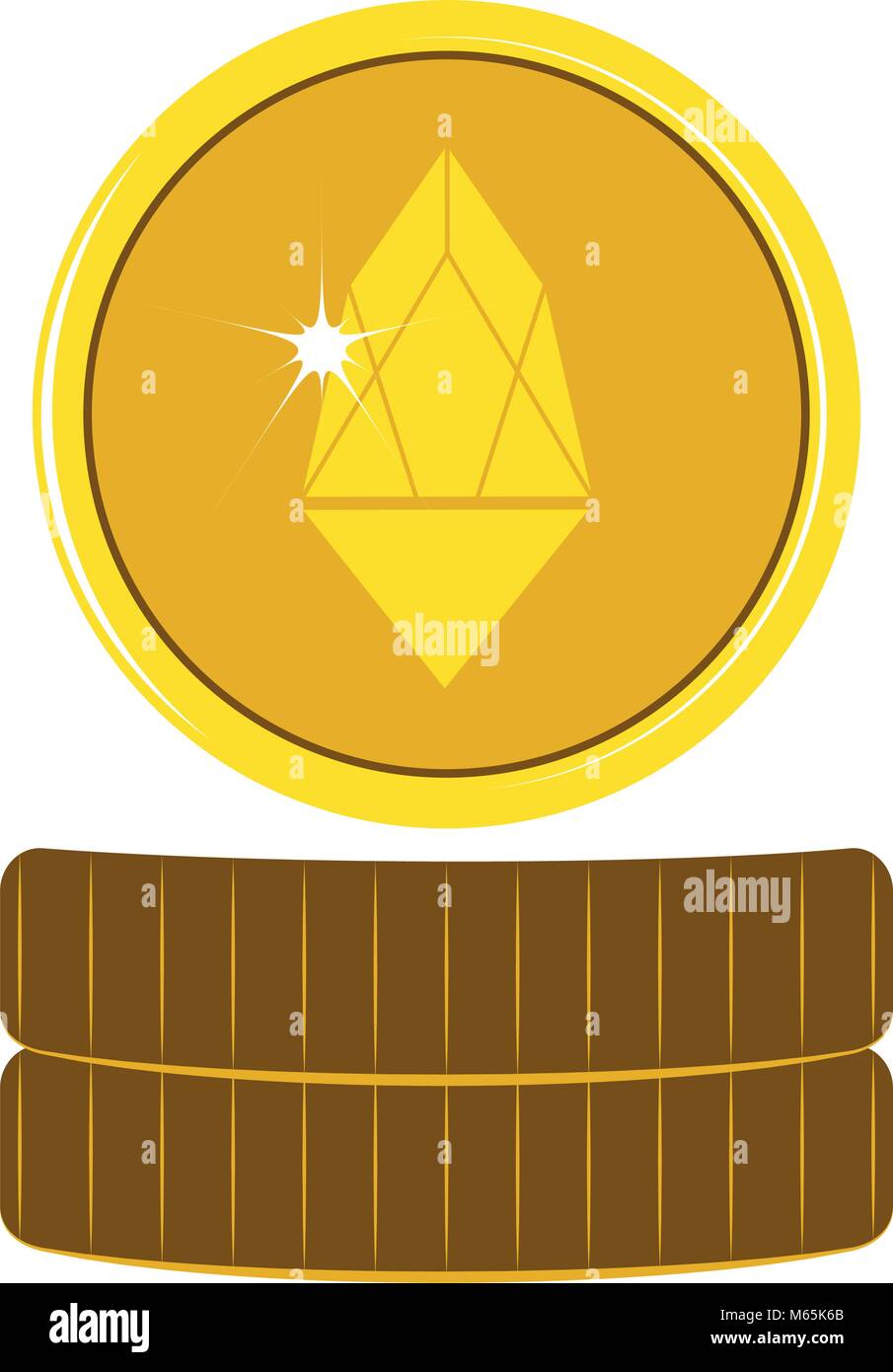 EOS virtual money currency Stock Vector Image & Art - Alamy