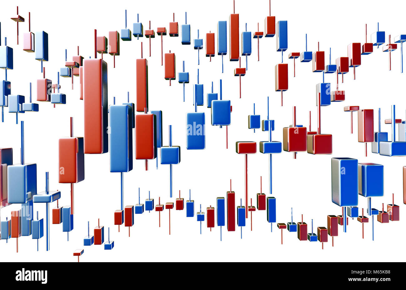 Stock market analysis data, trend charts, K chart Stock Photo - Alamy