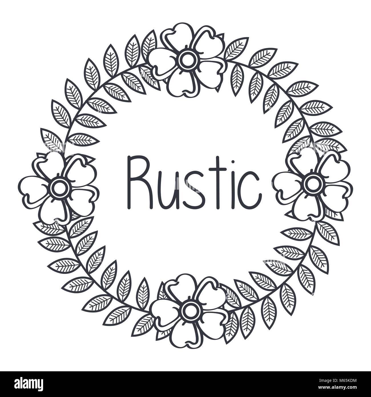 Floral rustic design Stock Vector Image & Art - Alamy