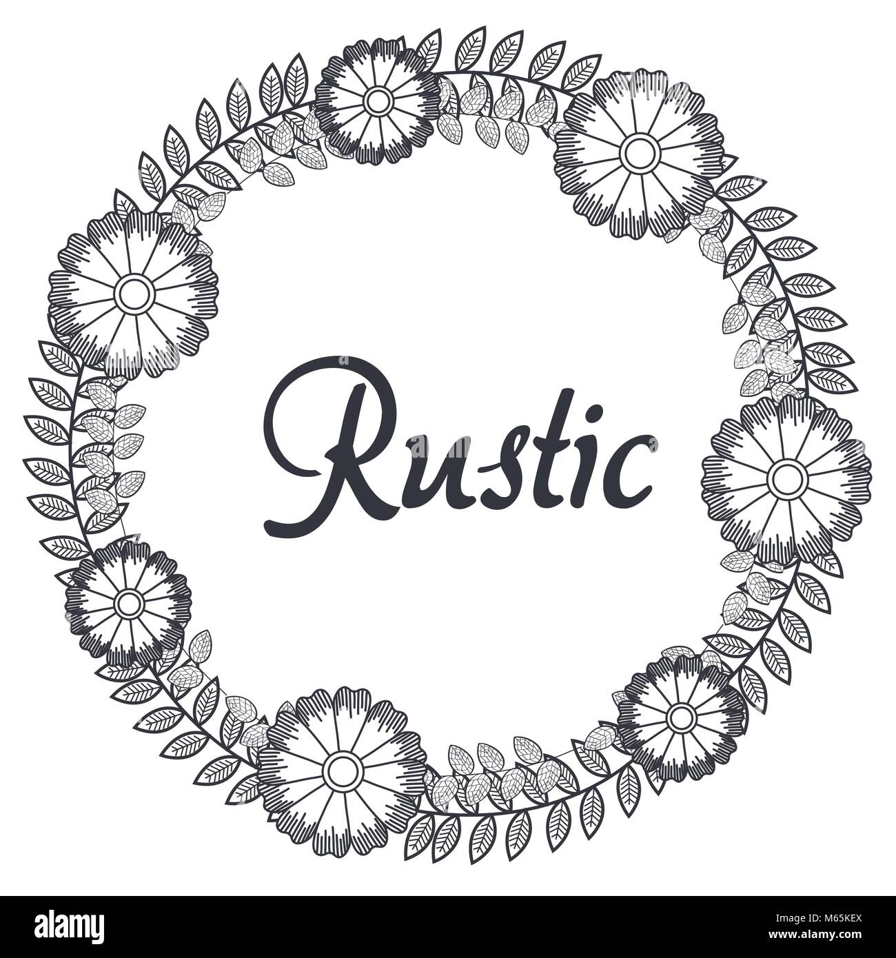 Floral rustic design Stock Vector Image & Art - Alamy